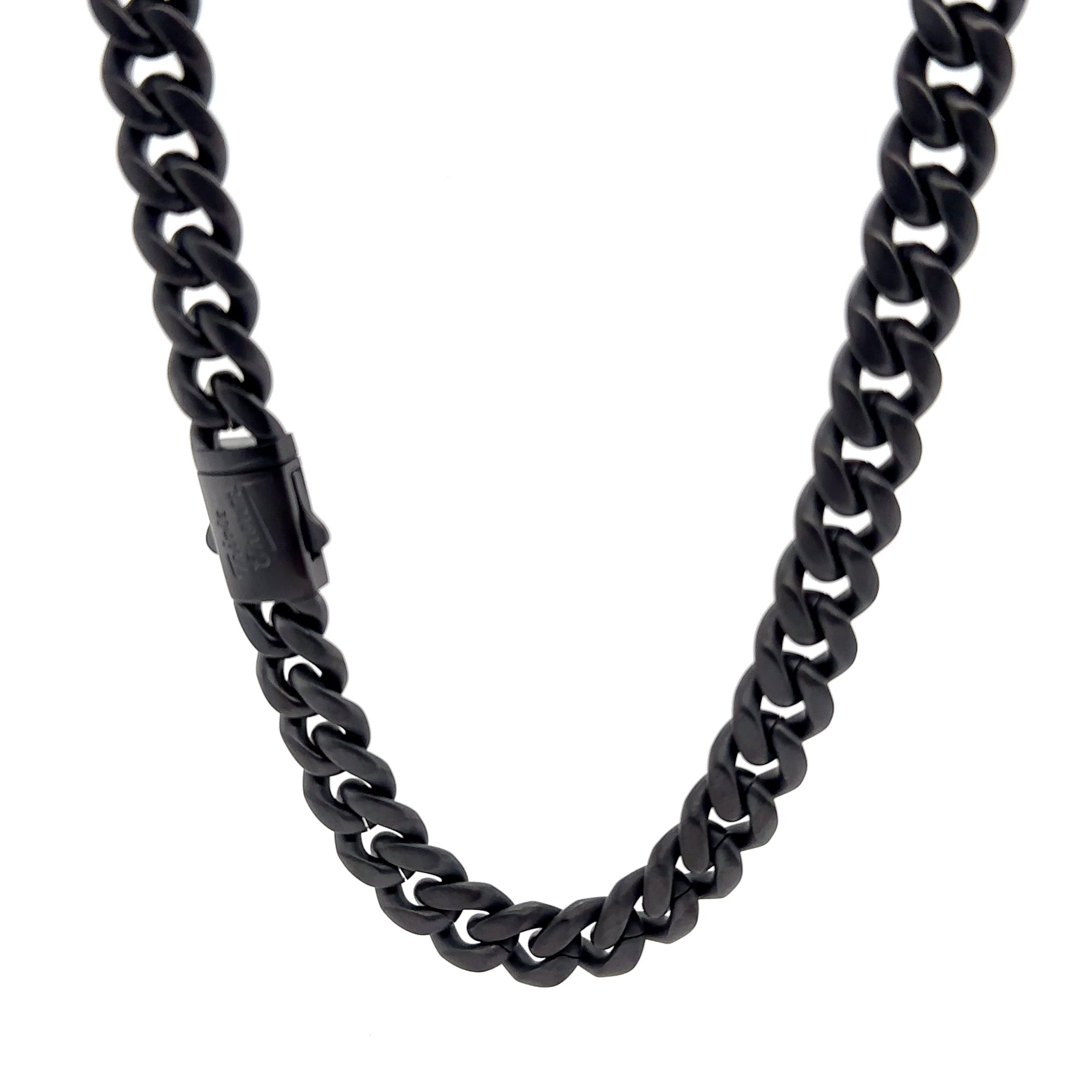 "Unbreakable" Cuban (Matte Black) 10mm – Triple Crown Jewelry