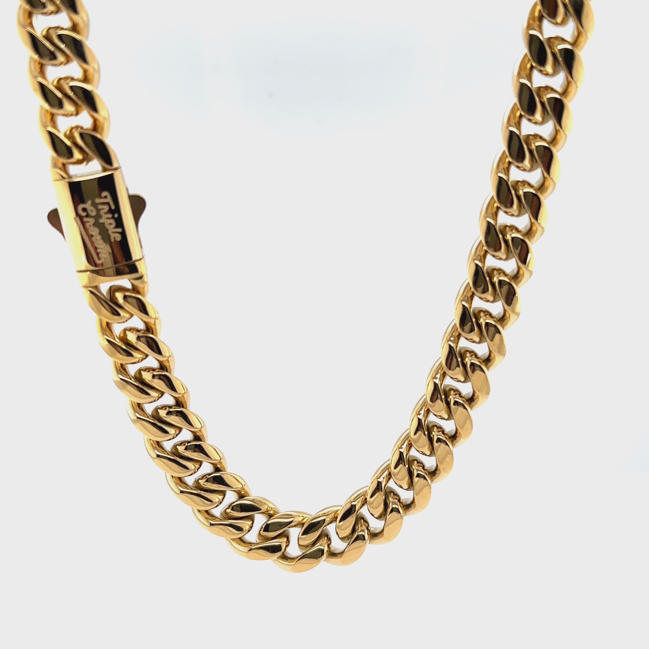 "Unbreakable" Cuban (Gold) 10mm – Triple Crown Jewelry